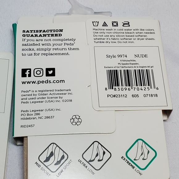 Peds | Accessories | 3 Pks 9 Pairs Peds Toe Cappers Hidden Half Sock ...